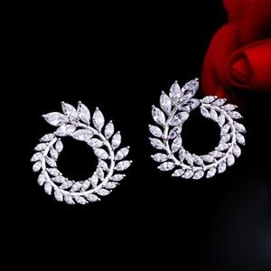 Jewelry | New White Gold Plated Crystal Leaves Jewelry Set | Poshmark